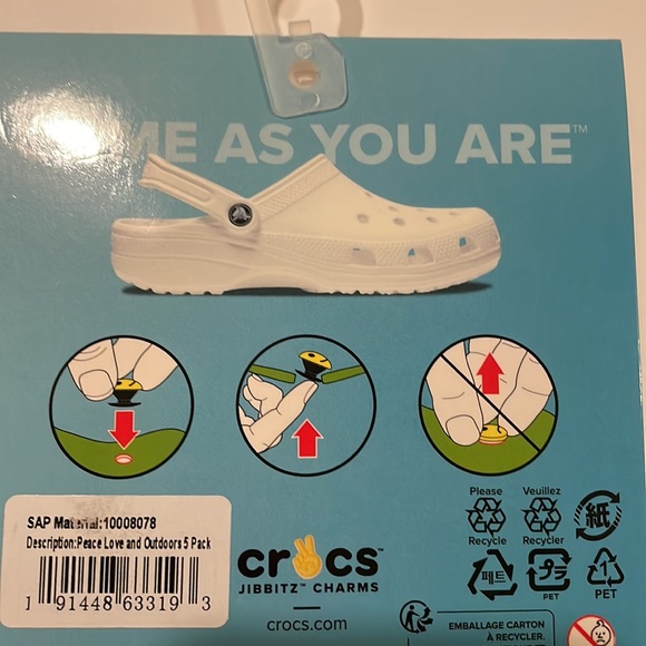 CROCS | Accessories | Crocs Peace Love And Outdoors 5 Pack Jibbitz ...